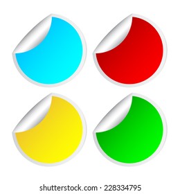 Group Color Stickers Vector Illustration Stock Vector (Royalty Free ...