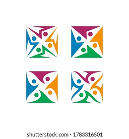 Group Colorful Logo Design Vector Stock Vector (Royalty Free ...