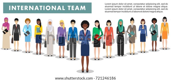 Group Creative People Isolated On White Stock Vector (Royalty Free ...