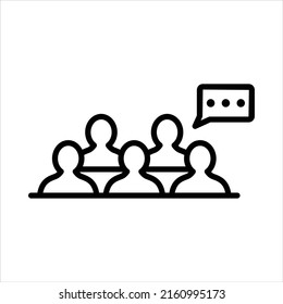 Group Discussion Icon Vector Graphic Illustration Stock Vector (Royalty ...