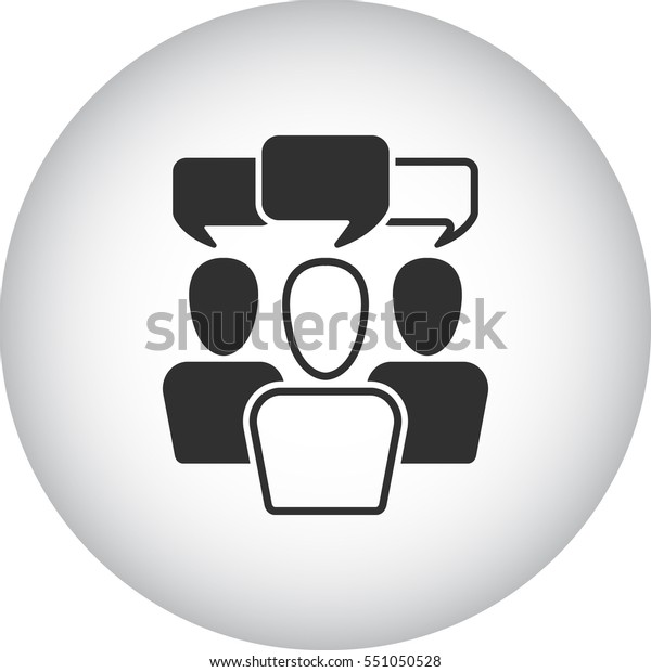Group Discussion Management Team Sign Simple Stock Vector (Royalty Free ...