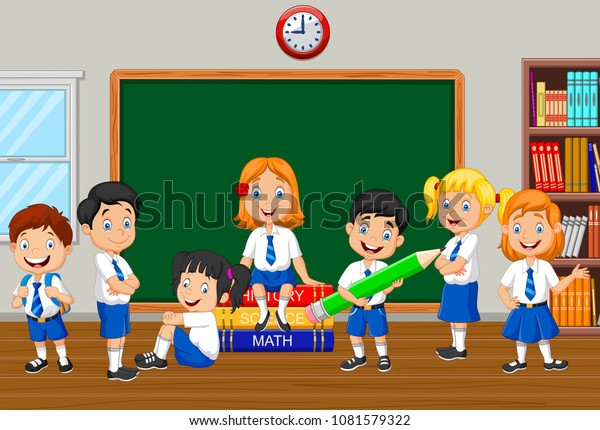Group Elementary School Kids Class Room Stock Vector (Royalty Free ... Group Elementary School Kids Class Room Stock Vector (Royalty Free ...
