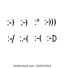 Group Emoticons On White Background Stock Vector (Royalty Free ...
