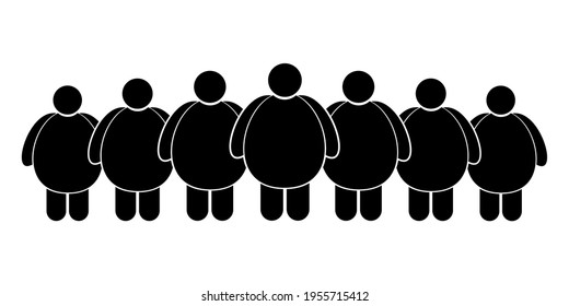 Group Fat People Illustration Vector Stock Vector (Royalty Free ...