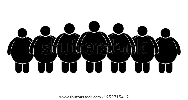 Group Fat People Illustration Vector Stock Vector (Royalty Free ...