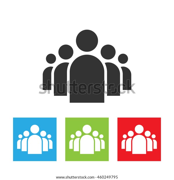 Group Five People Community Icon Share Stock Vector (Royalty Free ...