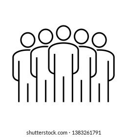 Group Five People Group Users Standing Stock Vector (Royalty Free ...