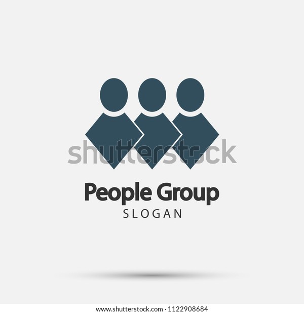 Group Four People Logoteamwork Iconvector Illustrator Stock Vector ...