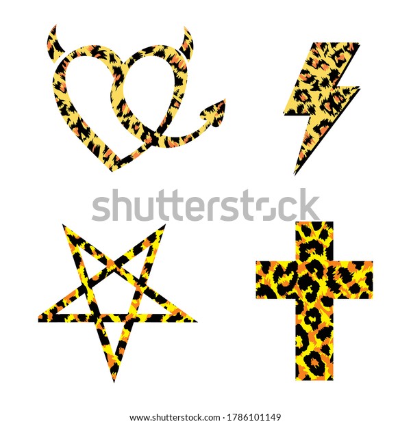 Group Four Vector Symbols Animal Print 库存矢量图（免版税）1786101149 | Shutterstock