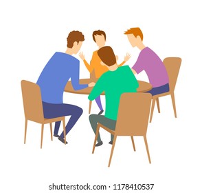 659 People Sitting Around Table Having Discussion Images, Stock Photos ...