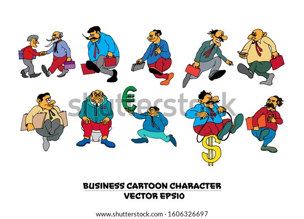 Group Funny Cartoon People Vector Stock Vector (Royalty Free ...