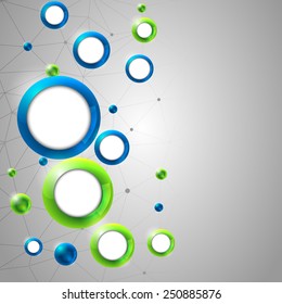 Group Glossy Spheres Connected Wire Triangles Stock Vector (Royalty ...