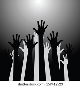 Group Hands Vector Illustration Stock Vector (Royalty Free) 159412523 ...