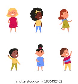 Group Happy Multinational Children Set Children Stock Vector (Royalty ...