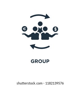 Group Icon Black Filled Vector Illustration Stock Vector (Royalty Free ...