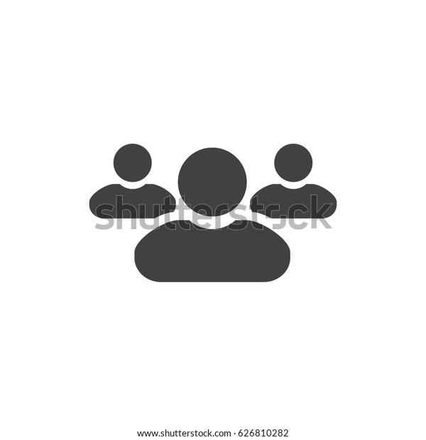 Group Icon Black On White Background Stock Vector (Royalty Free ...