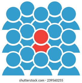 Vector Icon Showing Group People Arranged Stock Vector (Royalty Free ...