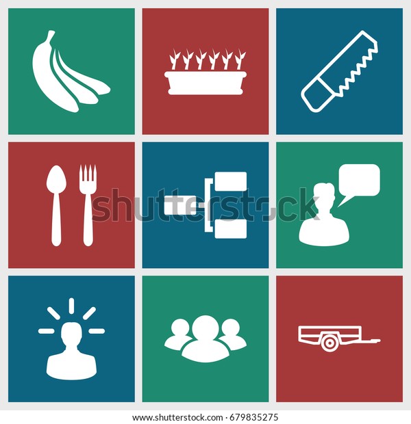 Group Icons Set Set 9 Group Stock Vector (Royalty Free) 679835275 ...
