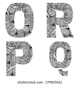 Group Letters Vector Illustration Doodle Sketchy Stock Vector (Royalty ...