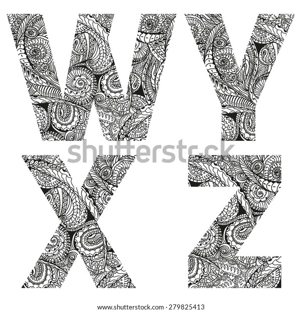 Group Letters Vector Illustration Doodle Sketchy Stock Vector (Royalty ...