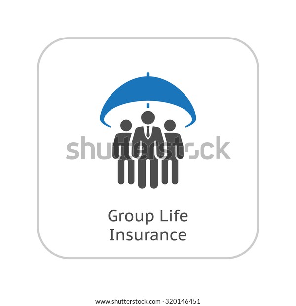 Group Life Insurance Icon Flat Design Stock Vector (Royalty Free) 320146451