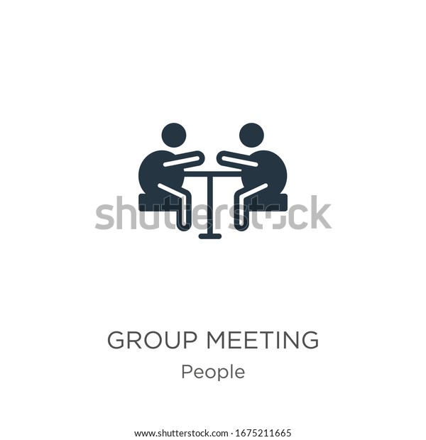 Group Meeting Icon Vector Trendy Flat Stock Vector (Royalty Free ...