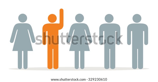Group One Person Hands Stock Vector (Royalty Free) 329230610 | Shutterstock