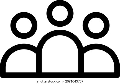 Group Outline Vector Icon Design Stock Vector (Royalty Free) 2091043759 ...