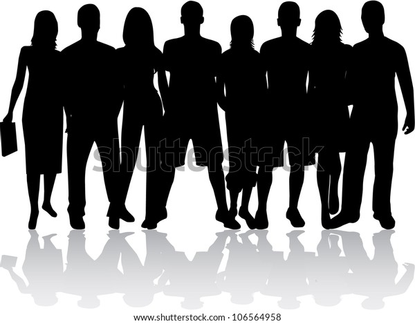Group People Stock Vector (Royalty Free) 106564958 | Shutterstock