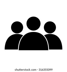 Group People Black Vector Icon Stock Vector (Royalty Free) 316355099 ...