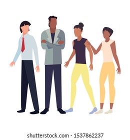 Group People Characters Team Work Vector Stock Vector (Royalty Free ...