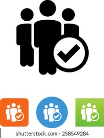 Group People Checkmark Icon Stock Vector (Royalty Free) 258549284 ...