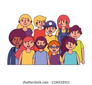 People Men Women Boys Girls Circle Stock Vector (Royalty Free) 704573563 People Men Women Boys Girls Circle Stock Vector (Royalty Free) 704573563