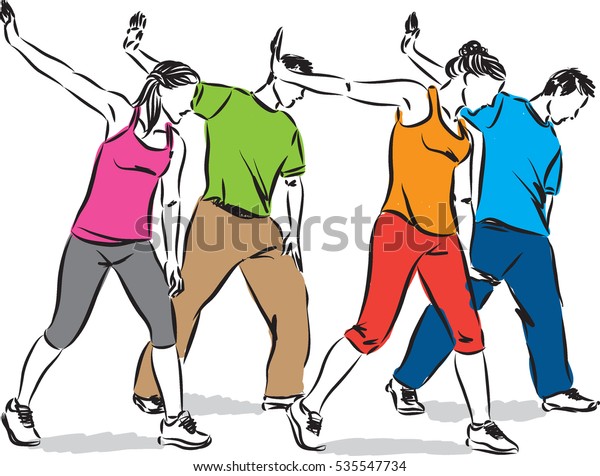 Group People Dancing Illustration Stock Vector (Royalty Free) 535547734 ...