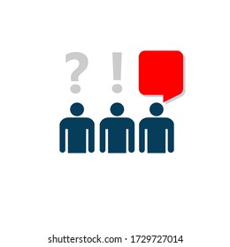 Group People Discuss Problem Concept Icon Stock Vector (Royalty Free ...