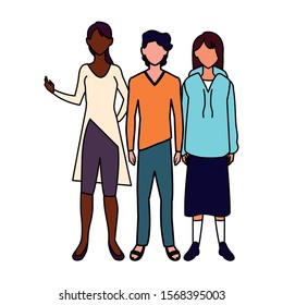 Group People Faceless Different Poses On Stock Vector (Royalty Free ...