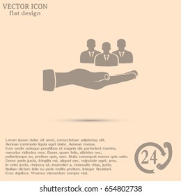 Group People Hand Icon Stock Vector (Royalty Free) 654802738