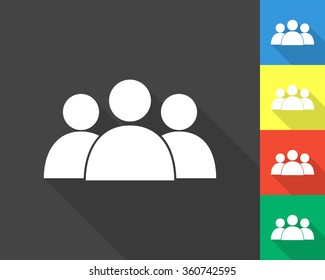 Group People Icon Gray Colored Blue Stock Vector (Royalty Free ...