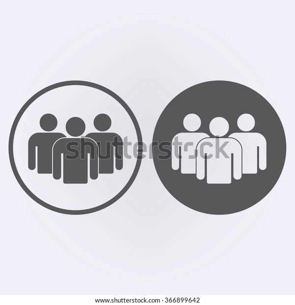 Group People Icon Set Circle People Stock Vector (Royalty Free ...