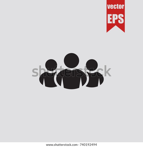 Group of people icon in trendy isolated on grey background.Vector ...