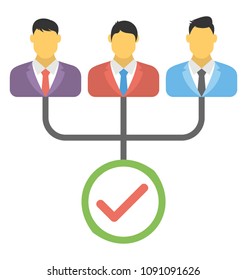 Group People Interlinked Teamwork Stock Vector (Royalty Free ...