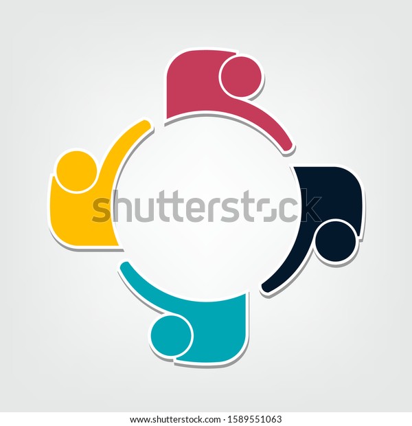Group People Logo Handshake Circleteamwork Iconvector Stock Vector ...