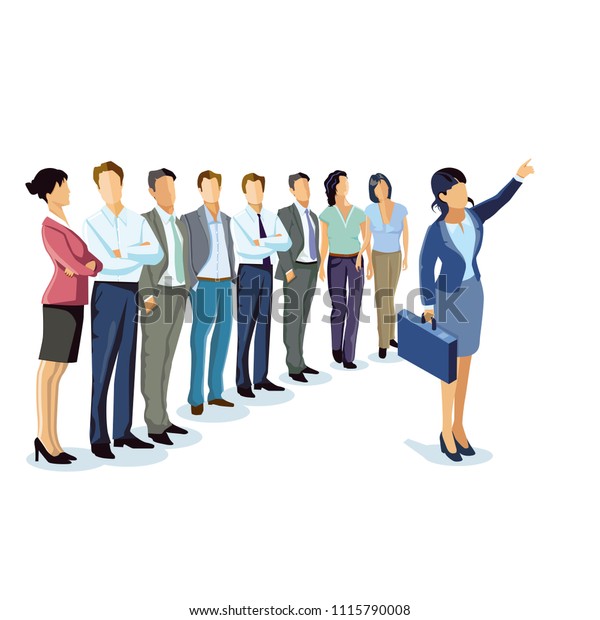 Group People Stand Together Stock Vector (Royalty Free) 1115790008 ...