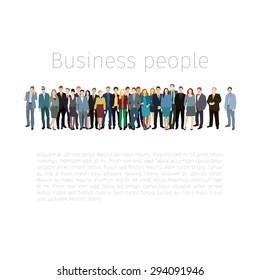 Group People Standing Row Vector Illustration Stock Vector (Royalty ...