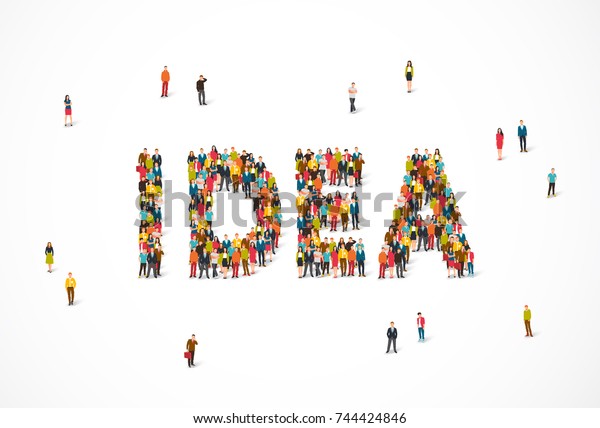 Group People Standing Word Idea Vector: เวกเตอร์สต็อก (ปลอดค่าลิขสิทธิ์ ...