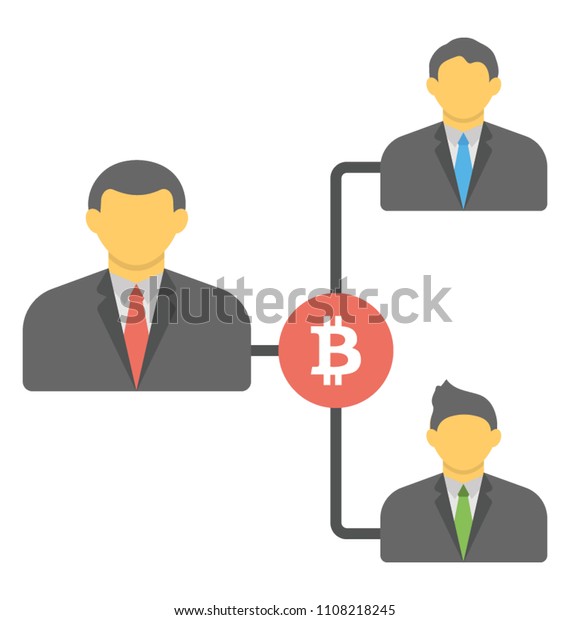 Group People Trying Transacting Cryptocurrency Double Stock Vector ...