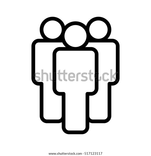 Group People Group Users Standing Line Stock Vector (Royalty Free ...