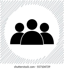 Group People Black Vector Icon Stock Vector (Royalty Free) 532266541