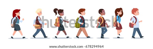 65,603 Kids Walking Vector Images, Stock Photos & Vectors | Shutterstock