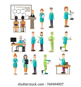 Group Science People Vector Icon Set Stock Vector (Royalty Free ...